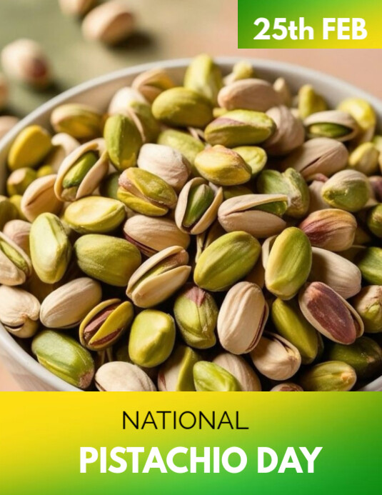 Copy of Brown Illustrative National Pistachio Day Design Flyer (us ...