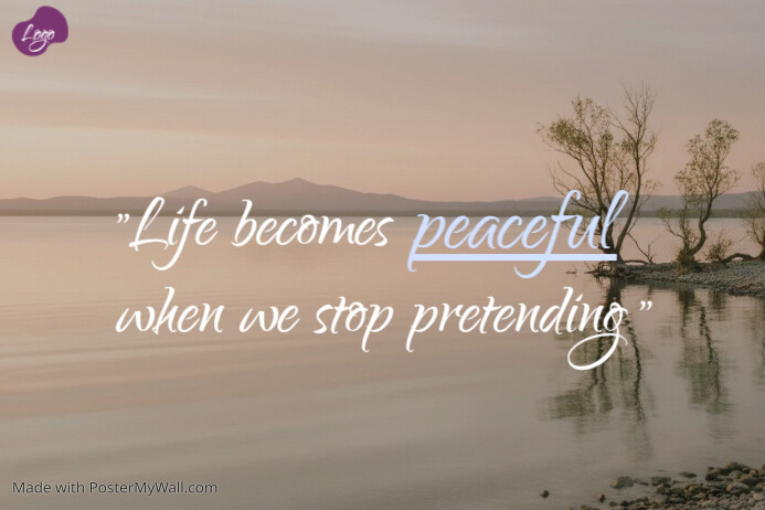Brown Illustrative Peaceful Life Poster Template | PosterMyWall
