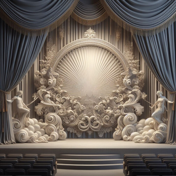 Brown Illustrative Spotlight Stage, Castle St Template | PosterMyWall