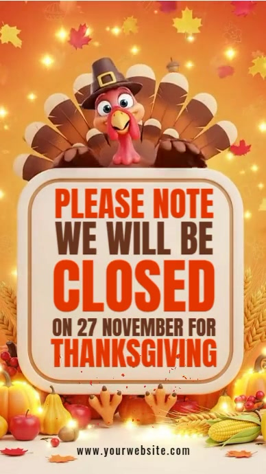 Brown Illustrative Thanksgiving Day Instagram Story Template | PosterMyWall