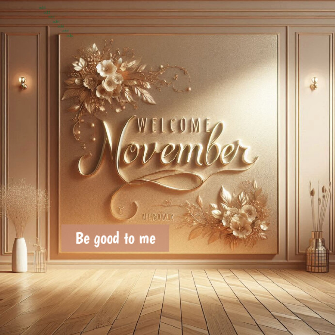 Brown Illustrative Welcome November Instagram Post Template | PosterMyWall