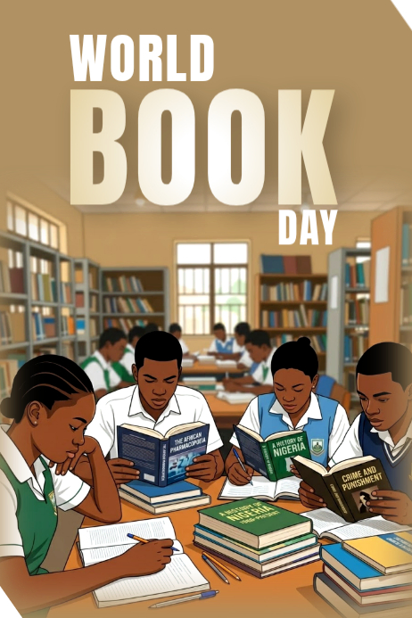 Brown Illustrative World Book Day Poster Template | PosterMyWall