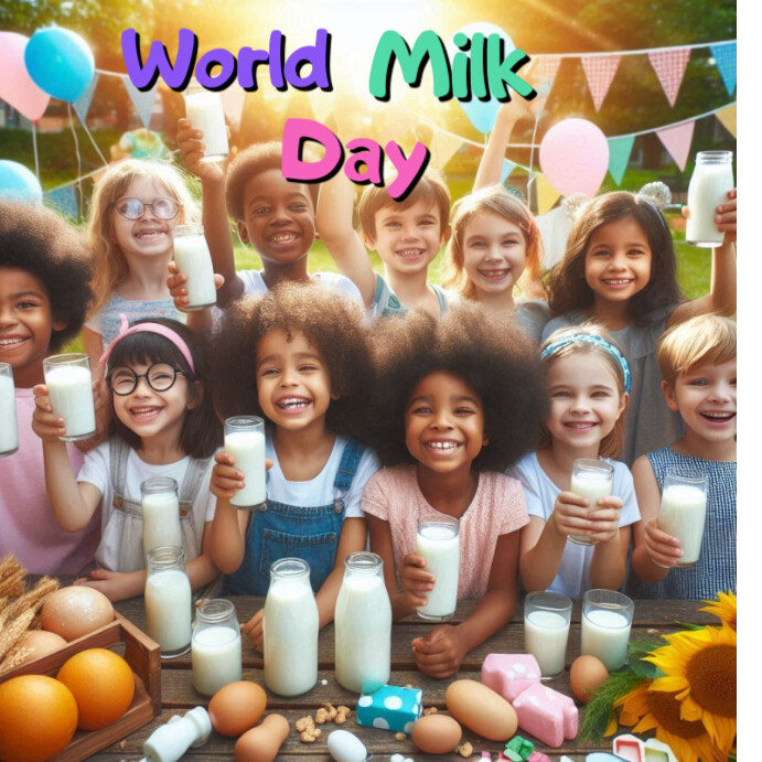 Copy of Brown Illustrative World Milk Day Instagram Post | PosterMyWall
