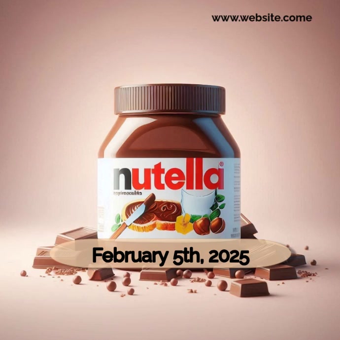 Copy of Brown Illustrative World Nutella Day Video Template Animation ...