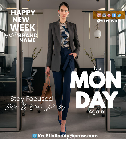 Copy of Brown Inspirational Monday Flyer (us Letter) | PosterMyWall