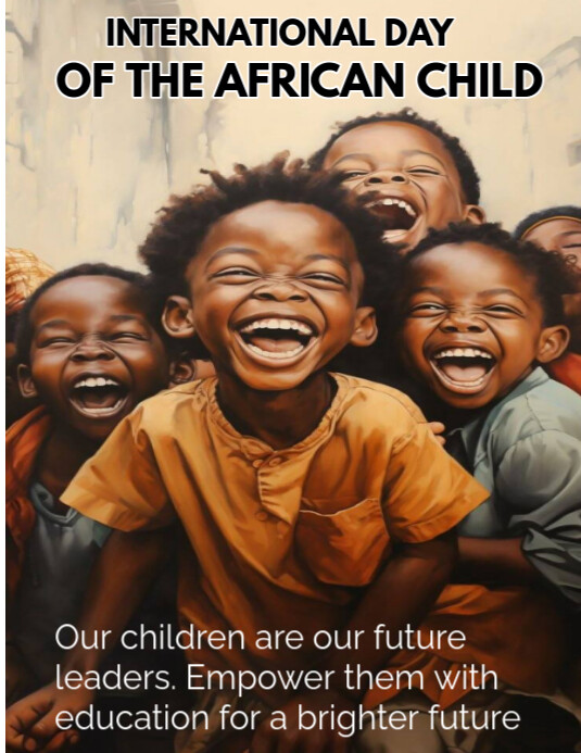 Brown International Day Of The African Child Flyer (us Letter) Templat ...