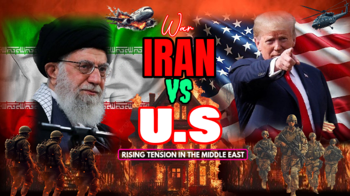 Brown Iran Vds Us War Youtube Thumbnail Template | PosterMyWall