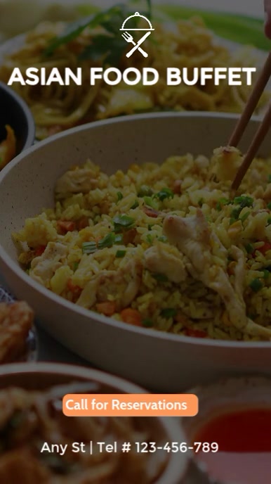 Brown Joyful Asian Food Instagram Story Template | PosterMyWall