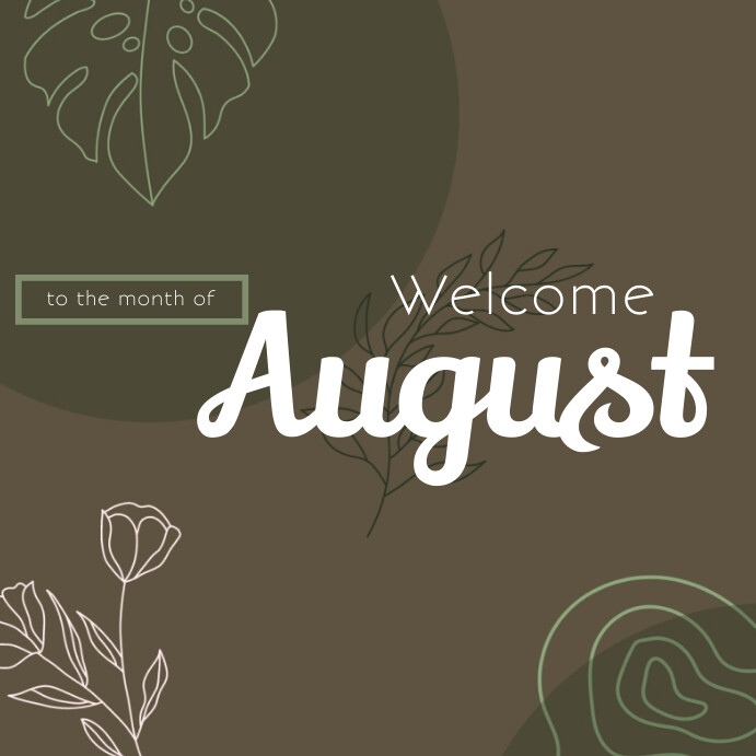 Copy of Brown Joyful August Instagram Post | PosterMyWall