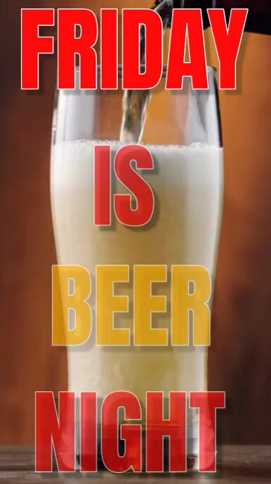 Brown Joyful Beer Night Every Friday Instagr Templat | PosterMyWall