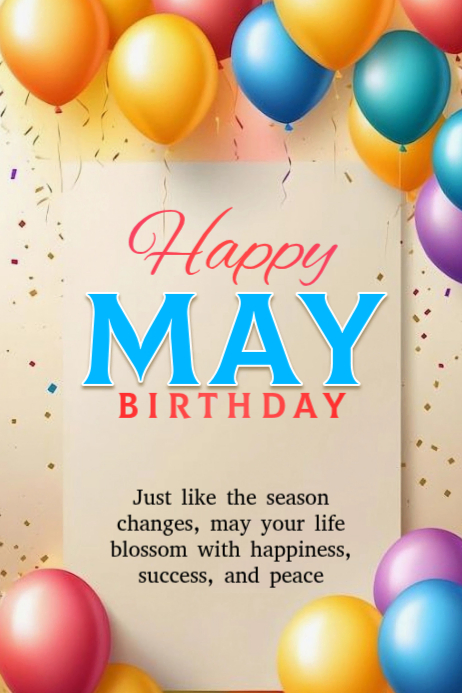 Brown Joyful Birthday Celebration Poster Template | PosterMyWall