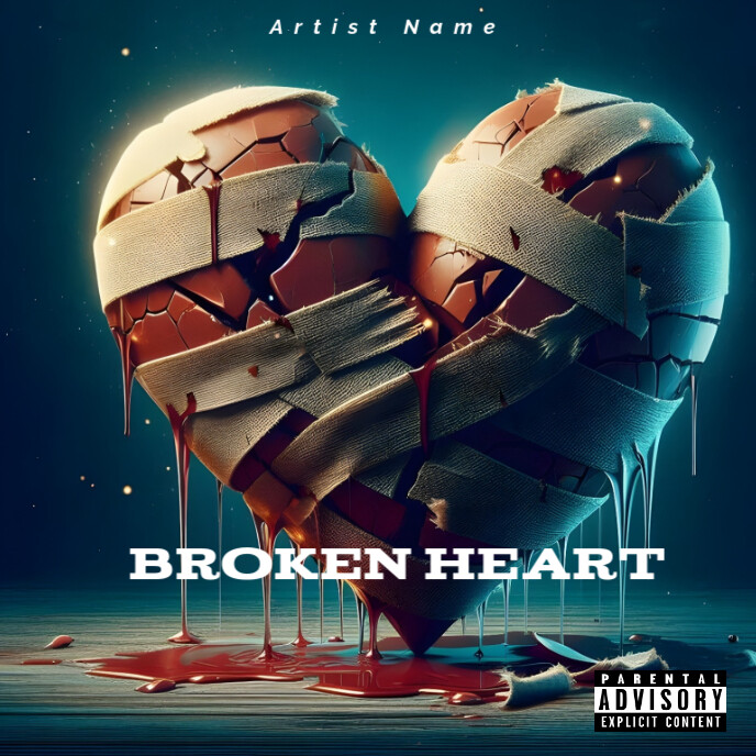 Plantilla de Brown Joyful Broken Heart Album Cover | PosterMyWall