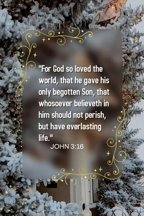 Copy of Brown Joyful Christmas Bible Verse Poster | PosterMyWall
