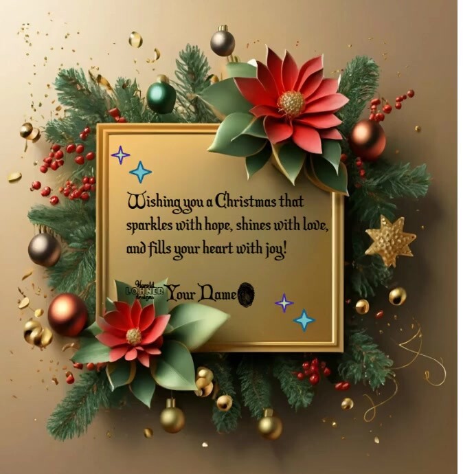 Plantilla de Brown Joyful Christmas Instagram Post | PosterMyWall