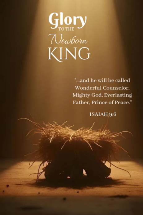 Brown Joyful Christmas Nativity Poster Template | PosterMyWall
