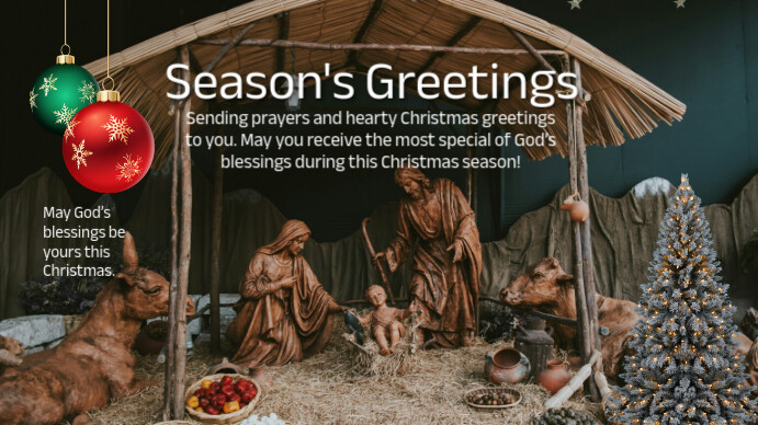 Brown Joyful Christmas Youtube Thumbnail Template | PosterMyWall