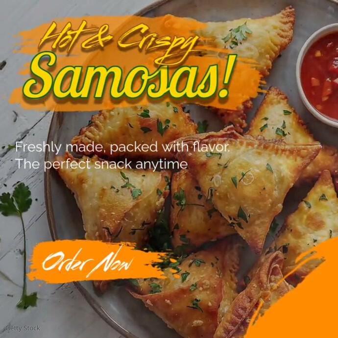 Copy of Brown Joyful Crispy Samosas Instagram Post | PosterMyWall