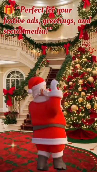 Brown Joyful Dancing Father Christmas Animation | Perfect For Holiday ...