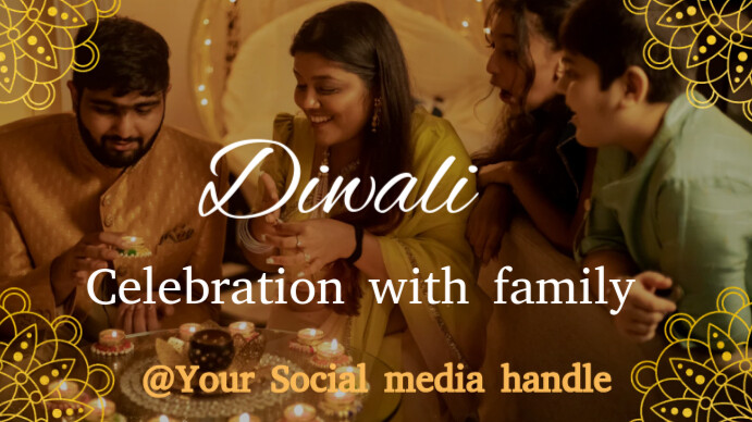 Brown Joyful Diwali Youtube Thumbnail Youtube Thumbnail Template ...