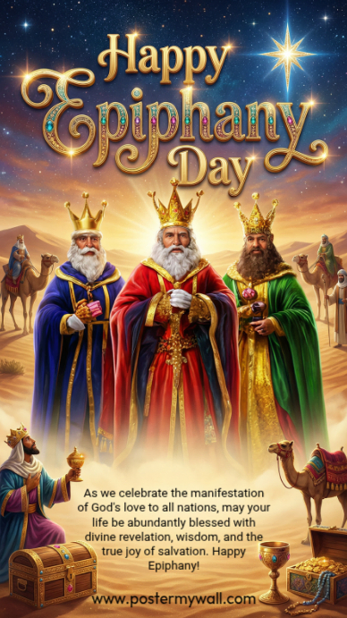 Brown Joyful Epiphany Day, Instagram Story Template | PosterMyWall