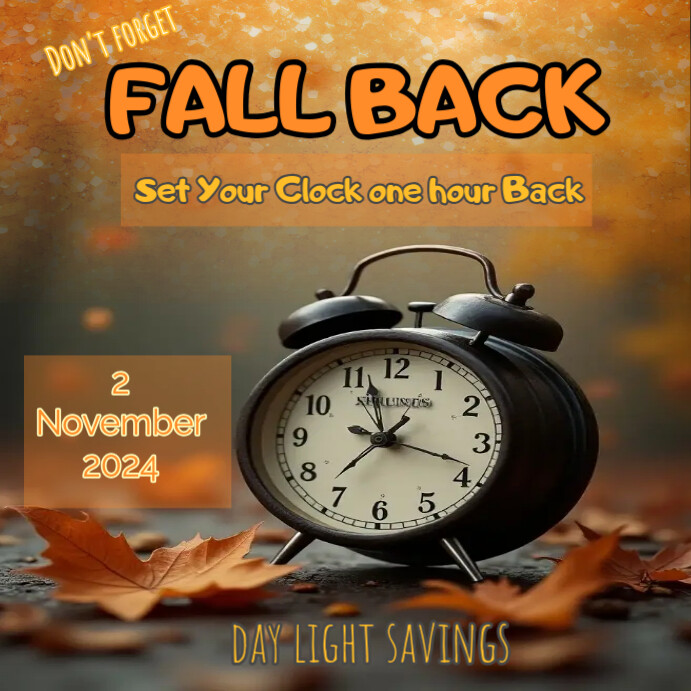 Brown Joyful Fall Back Instagram Post Template | PosterMyWall