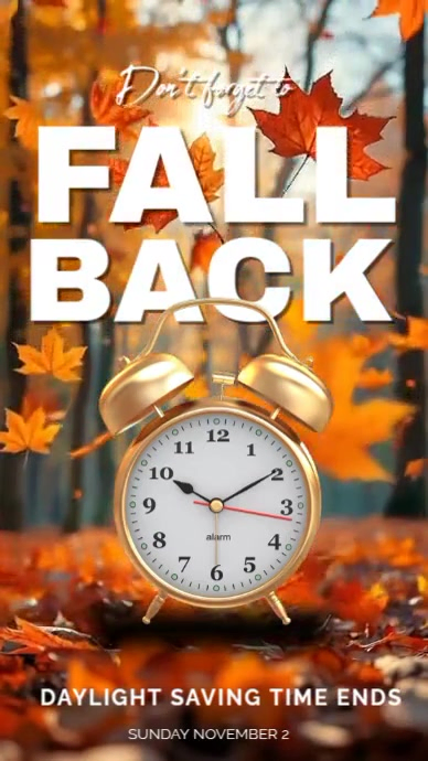 Brown Joyful Fall Back Instagram Story Template | PosterMyWall