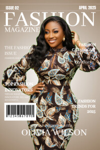 Brown Joyful Fashion Magazine Model Poster Template | PosterMyWall