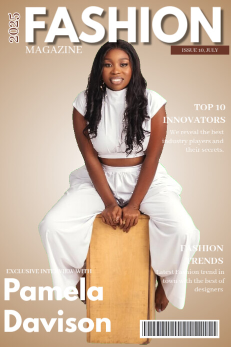 Brown Joyful Fashion Magazine Model Poster Template | PosterMyWall
