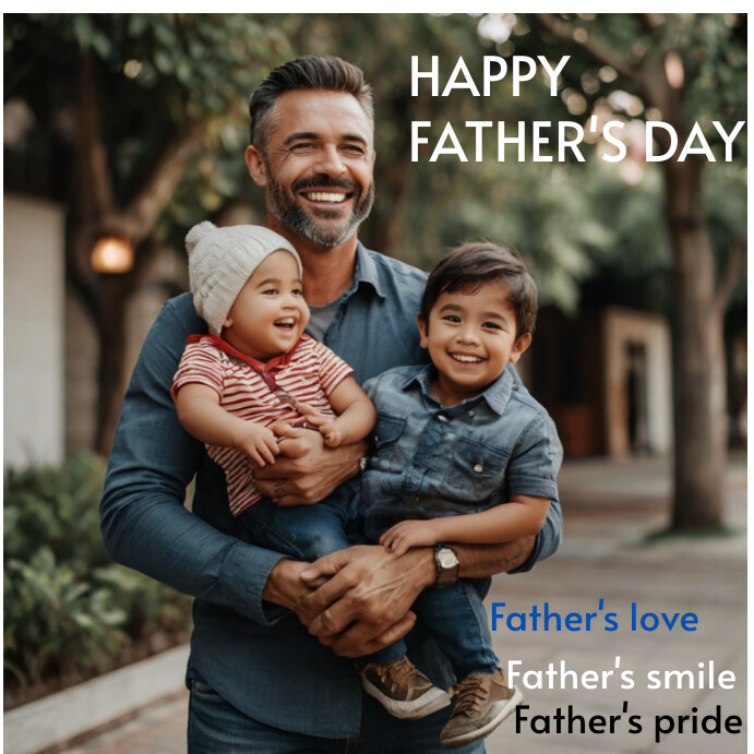 Brown Joyful Father's Love Instagram Post Template | PosterMyWall