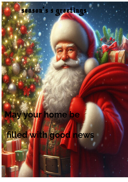Copy of Brown Joyful Father Christmas A4 | PosterMyWall