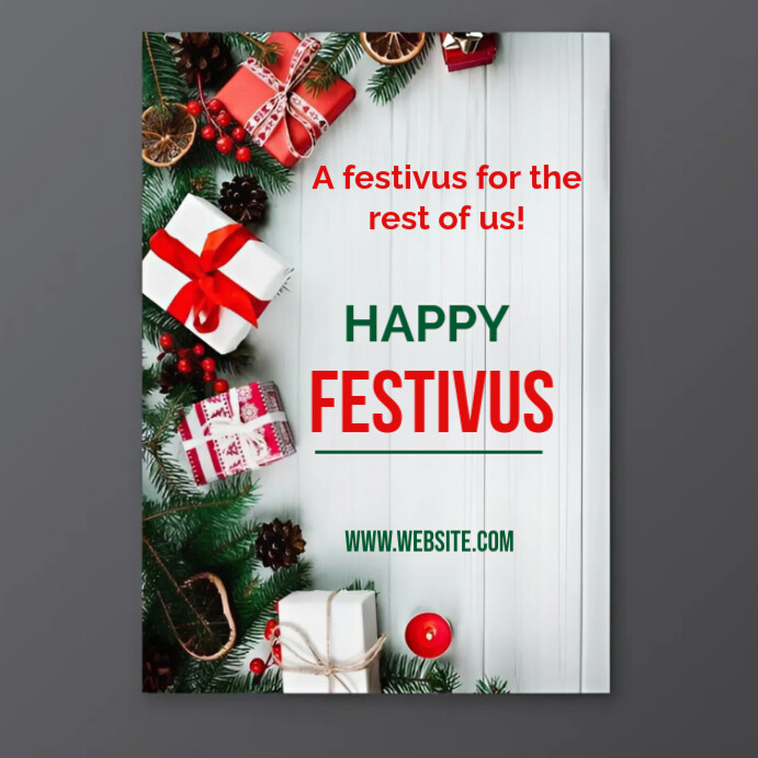 Brown Joyful Festivus Instagram Post Template | PosterMyWall
