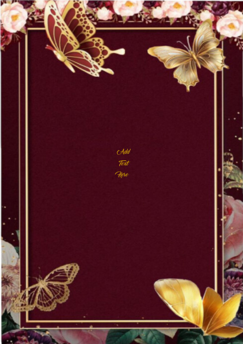 Brown Joyful Frame A4 Template | PosterMyWall