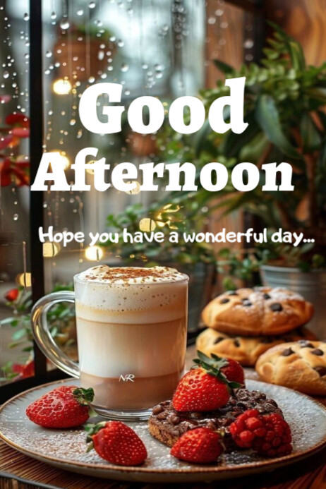 Brown Joyful Good Afternoon Poster Template | PosterMyWall