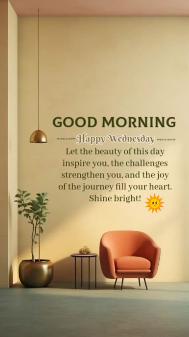Brown Joyful Good Morning Instagram Reel Template | PosterMyWall