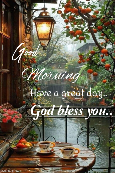 Brown Joyful Good Morning Poster Template | PosterMyWall