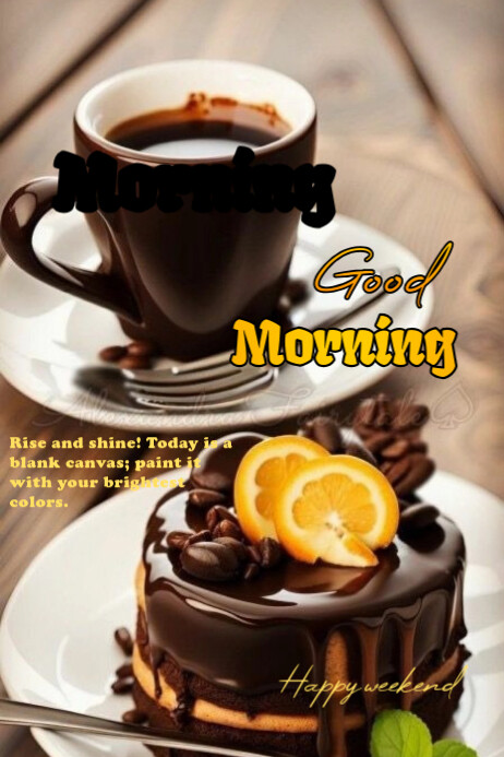 Brown Joyful Good Morning Poster Template | PosterMyWall