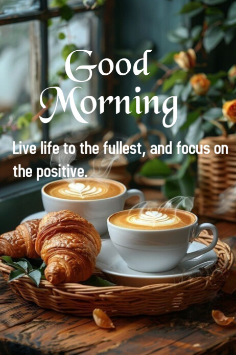 Brown Joyful Good Morning Poster Template | PosterMyWall
