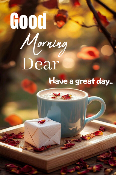 Brown Joyful Good Morning Poster Template | PosterMyWall