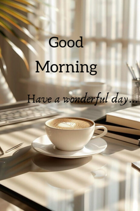 Brown Joyful Good Morning Poster Template | PosterMyWall