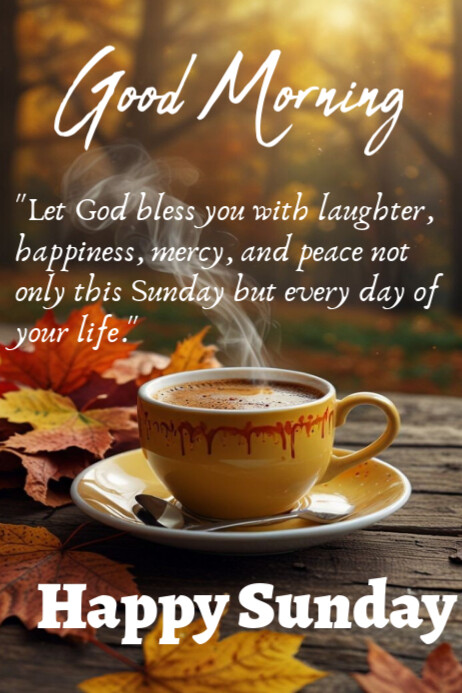 Brown Joyful Good Morning Poster Template | PosterMyWall