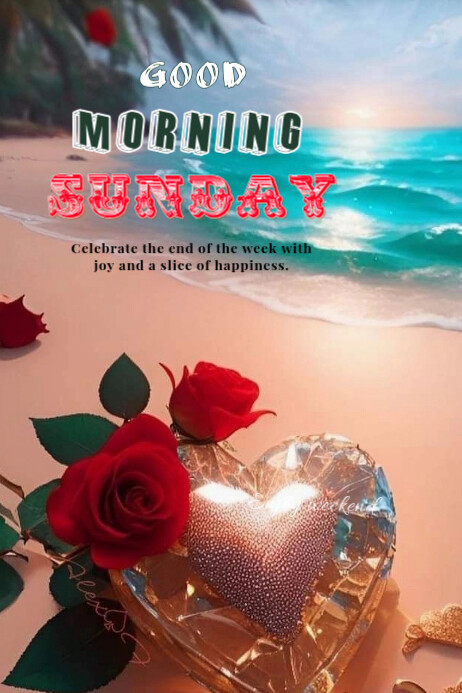 Copy of Brown Joyful Good Morning Sunday Poster | PosterMyWall