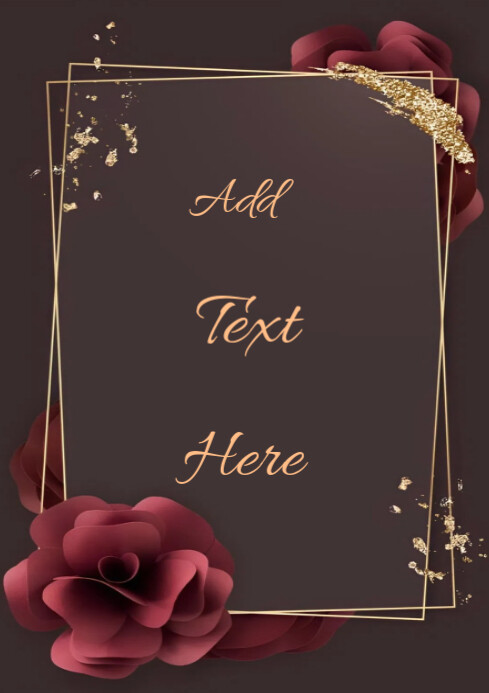 Plantilla de Brown Joyful Greeting Cards A4 | PosterMyWall