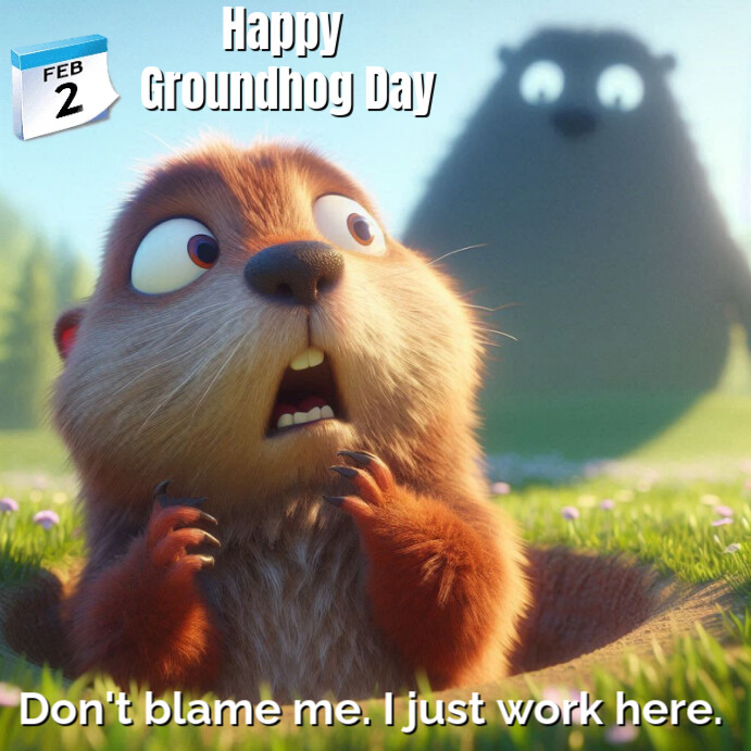 Copy of Brown Joyful Groundhog's Day Instagram Post | PosterMyWall