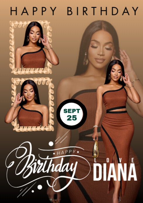 Plantilla de Brown Joyful Happy A4 | PosterMyWall