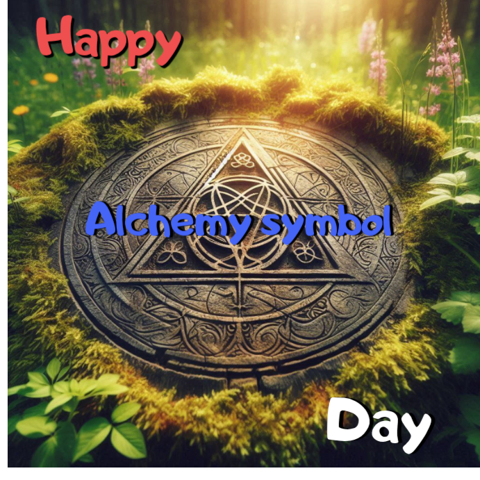 Brown Joyful Happy Alchemy Symbol Day Instagram Post Template ...