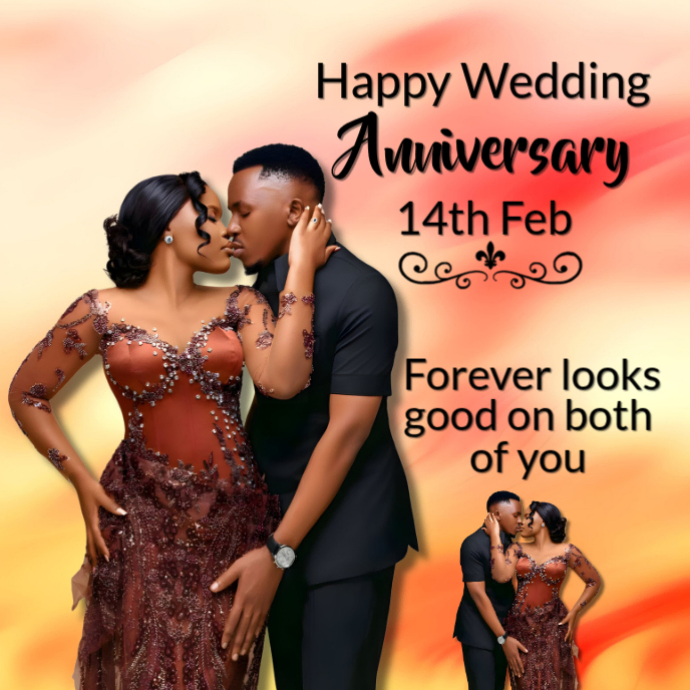 Brown Joyful Happy Anniversary Album Cover Template | PosterMyWall