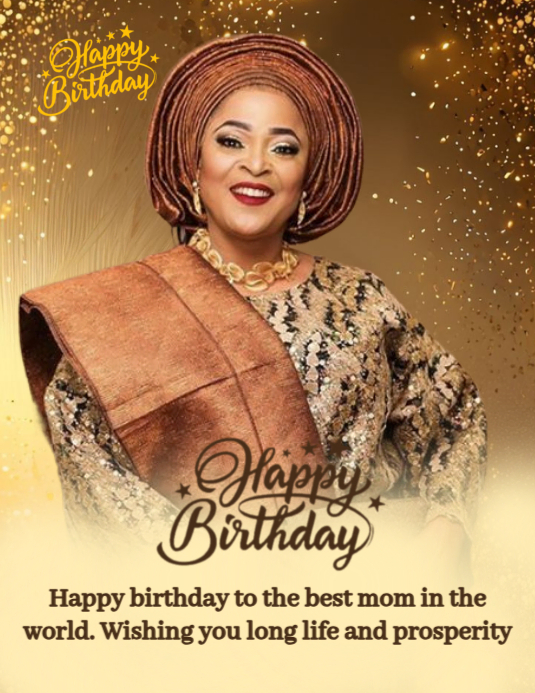 Brown Joyful Happy Birthday Mom Flyer (us Letter) Template | PosterMyWall