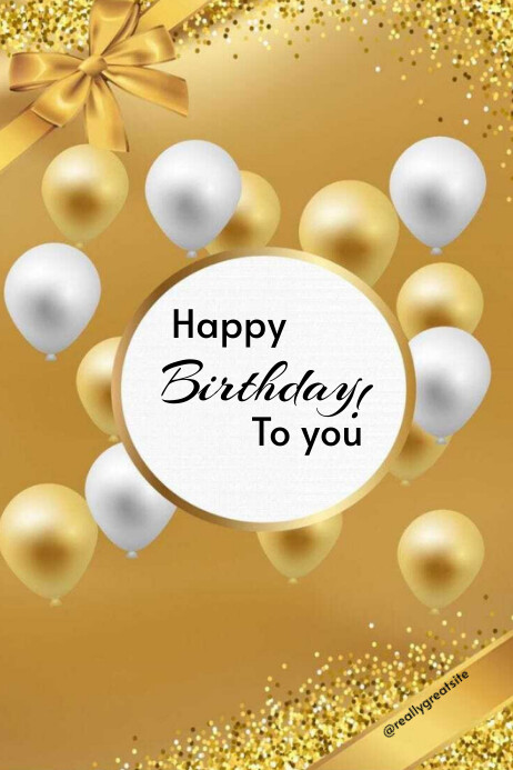Brown Joyful Happy Birthday Poster 2024 Poste Template | PosterMyWall