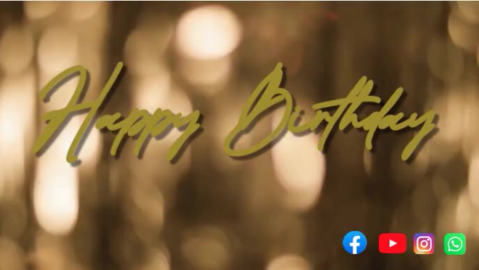 Brown Joyful Happy Birthday Youtube Thumbnail Template | PosterMyWall