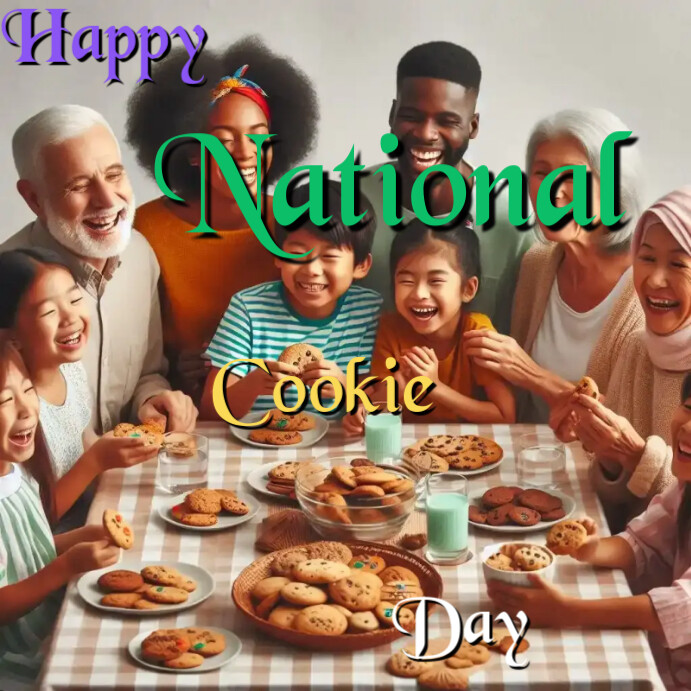 Brown Joyful Happy Cookie Day Instagram Post Template | PosterMyWall